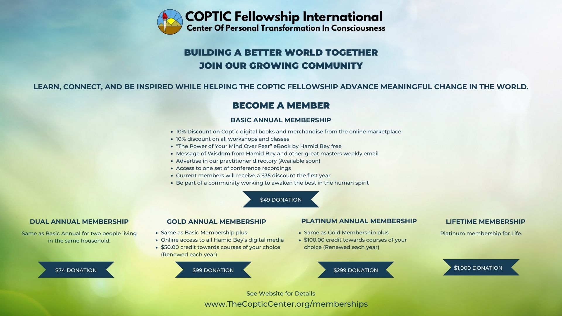 Coptic Memberships – The Coptic Center