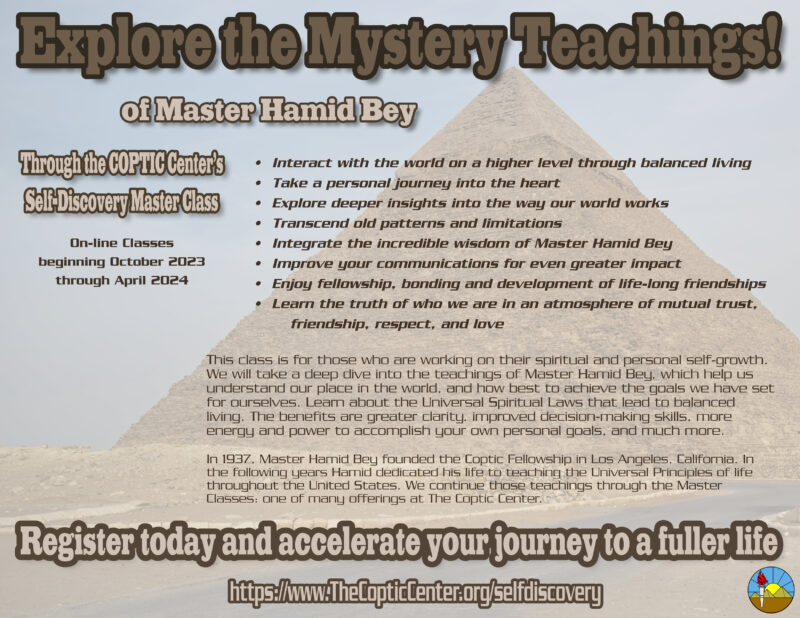 Master Course Level 2 – Self-Discovery – The Coptic Center